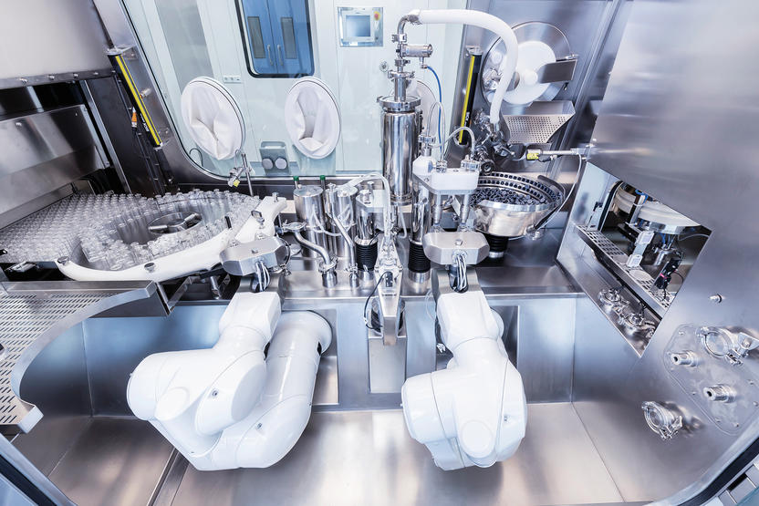 Aseptic filling of vials - - Robotics in aseptic drug manufacturing