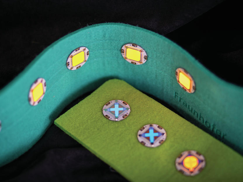 OLED integration in textiles: functional and eye-catching