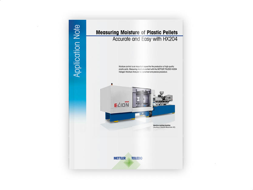 Measuring Moisture of Plastic Pellets - - Accurate and Easy with HX204